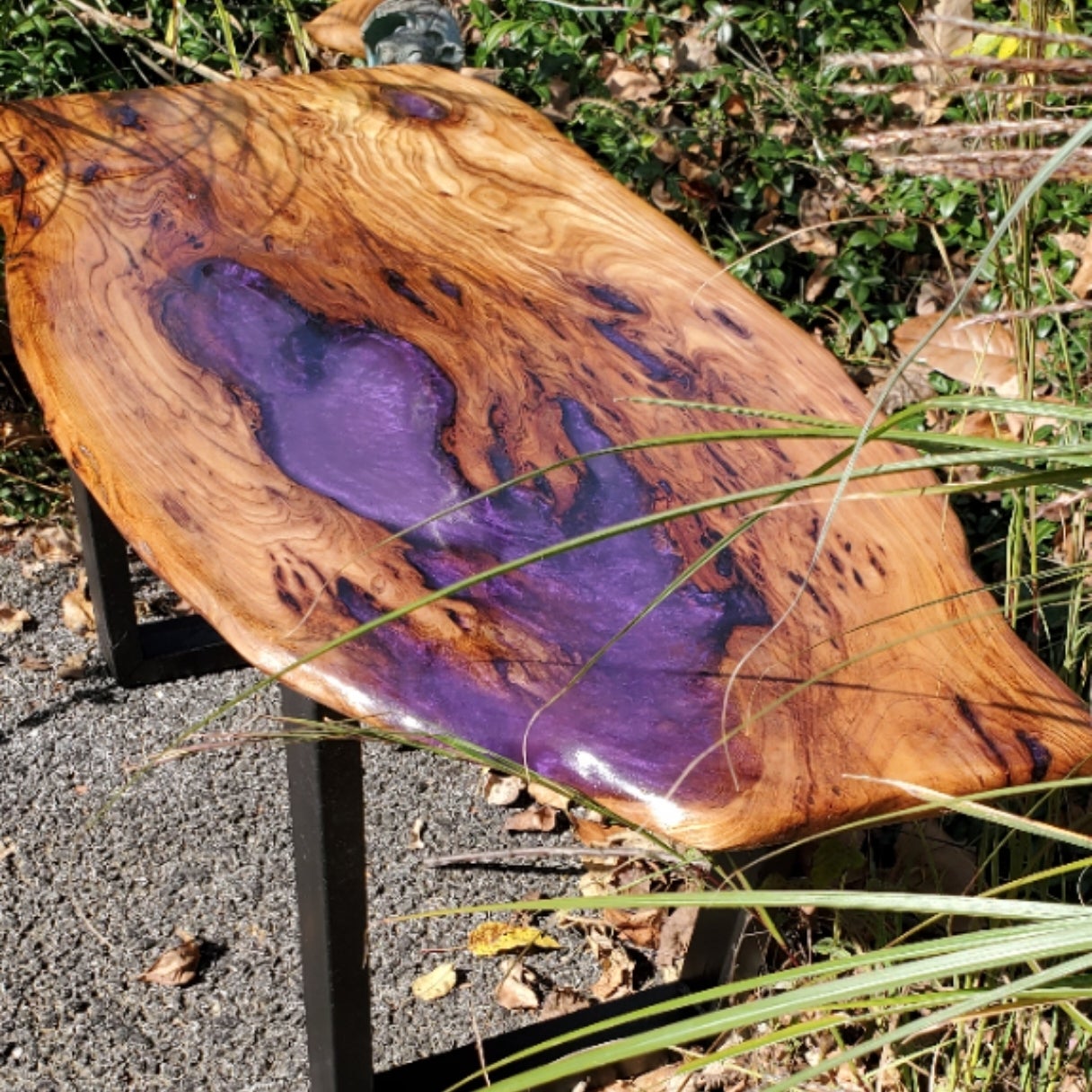 Purple resin table store